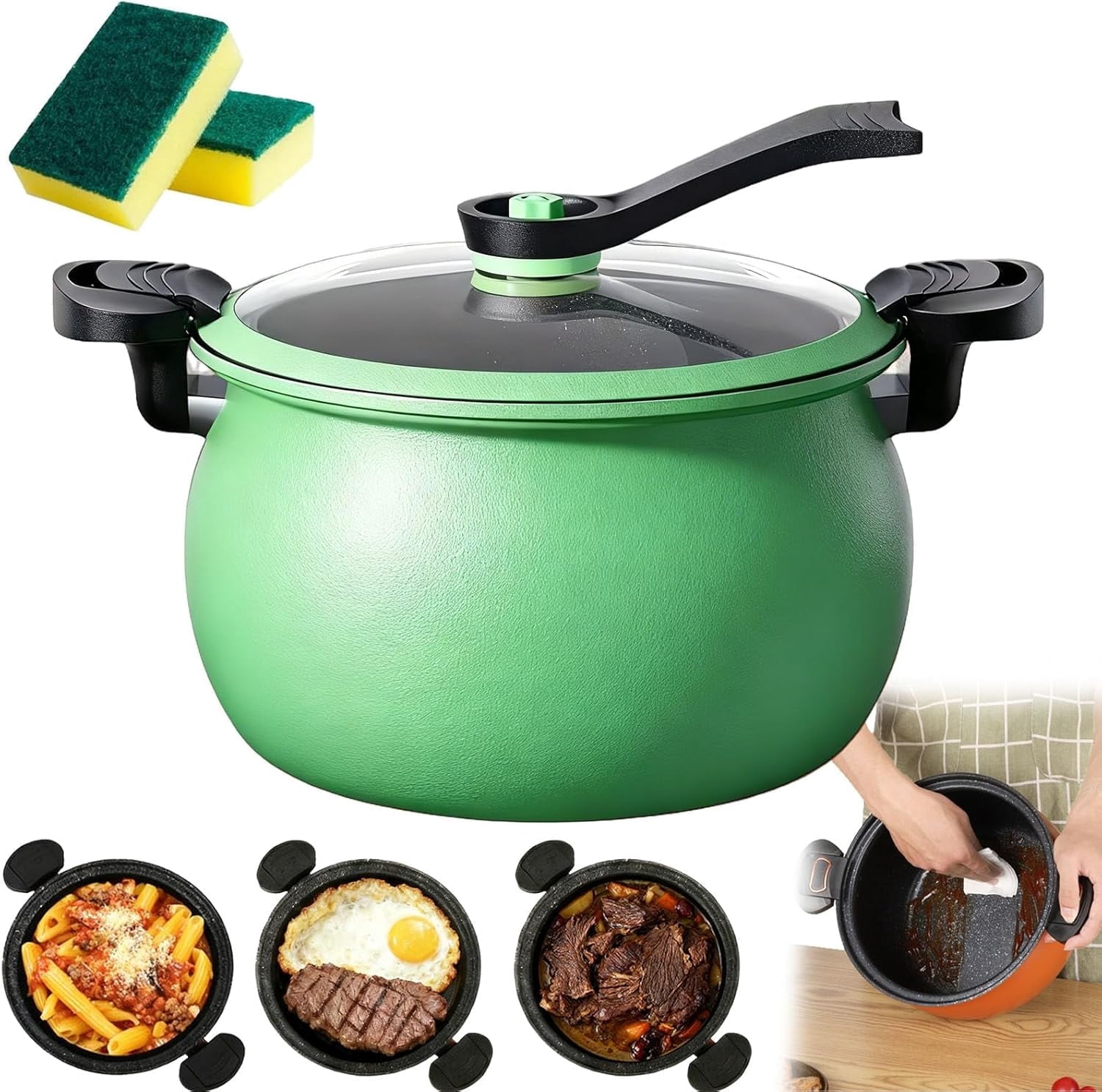 Multifunctional Large Capacity Non-stick Pressure Cooker, Versatile ...