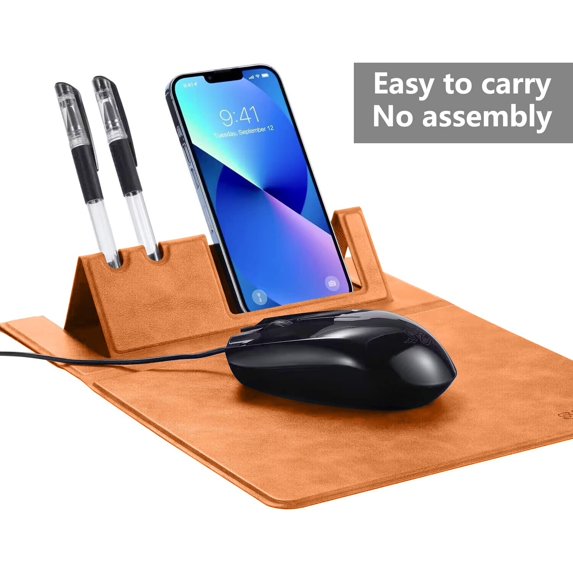 Multifunctional Leather Mouse pad,3 in 1 Mouse Pad with Non-Slip Base ...