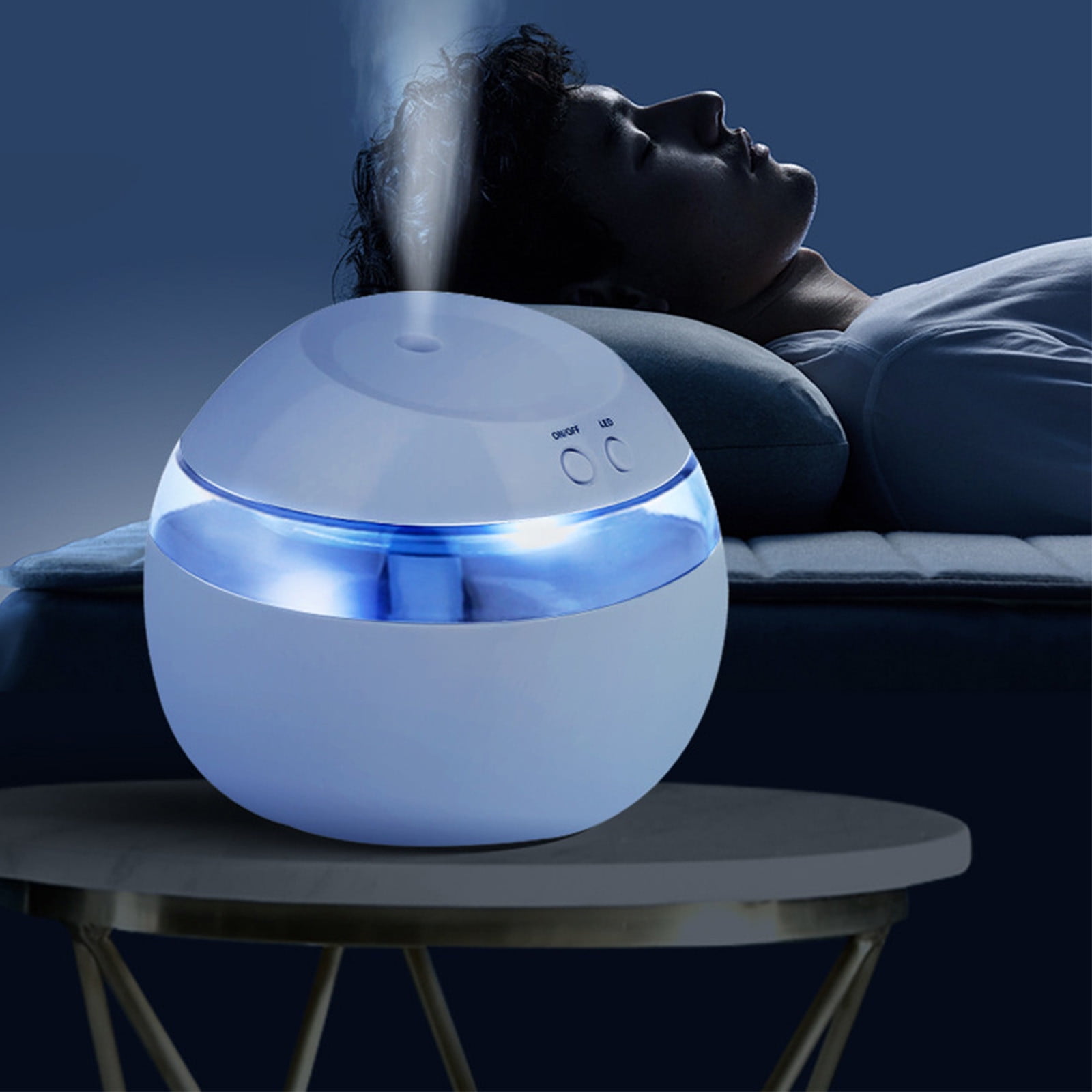 Portable 300ml Mini Cool Mist Humidifier With Night Light, USB Auto ...