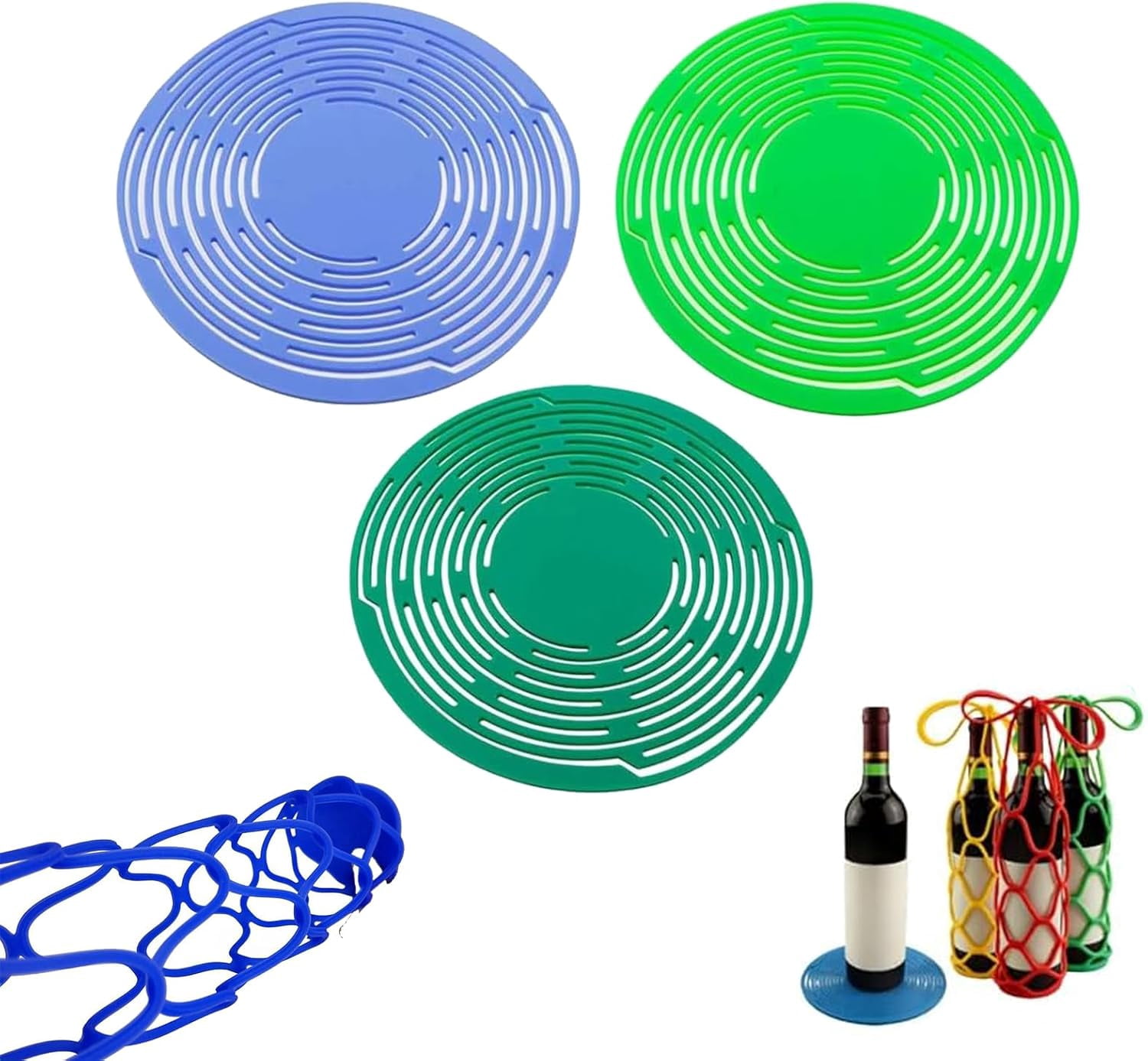 Multifunctional Mesh Coaster,Multi-use Silicone Storage Bag & Organizer ...
