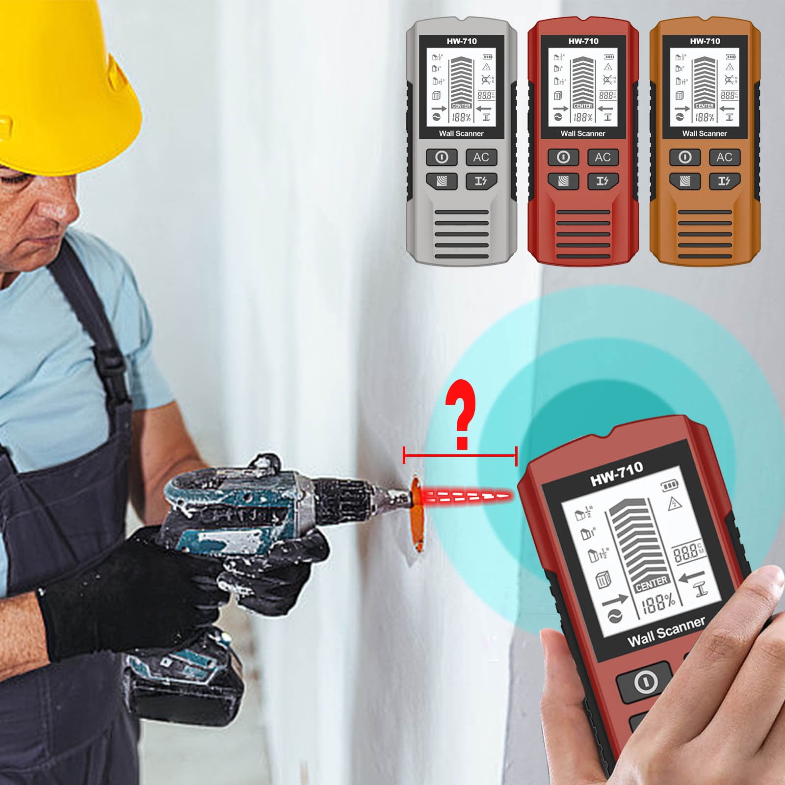 Multifunctional Metal Wall Detector | Handheld Metal & Wire Finder for ...