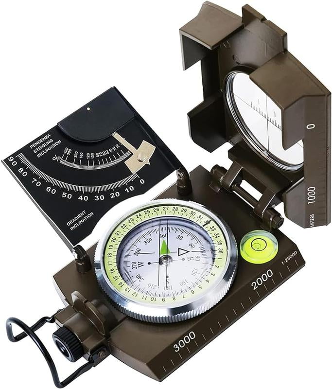 Multifunctional Military Compass with Inclinometer, Sighting, Optic ...
