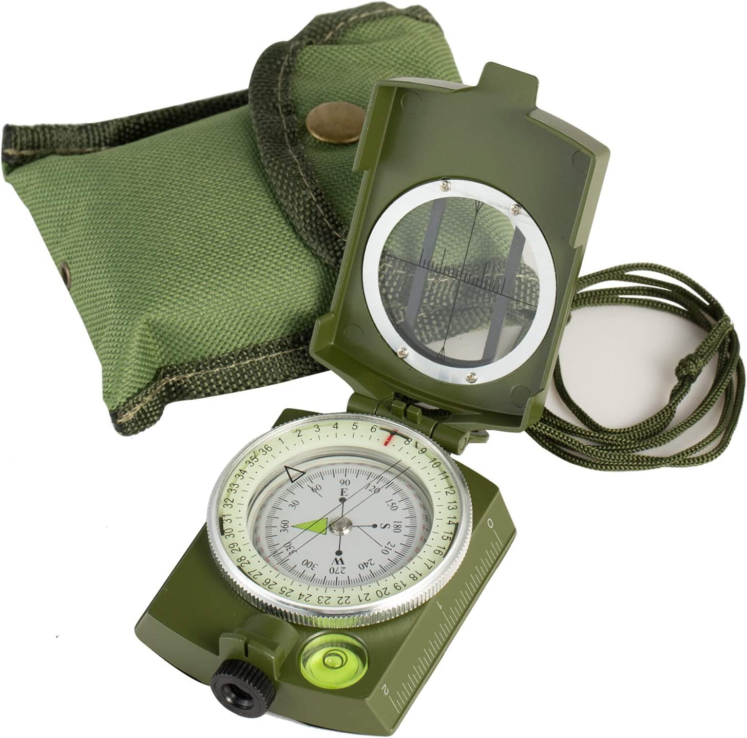 Multifunctional Military Lensatic Sighting Compass with Carrying Bag ...