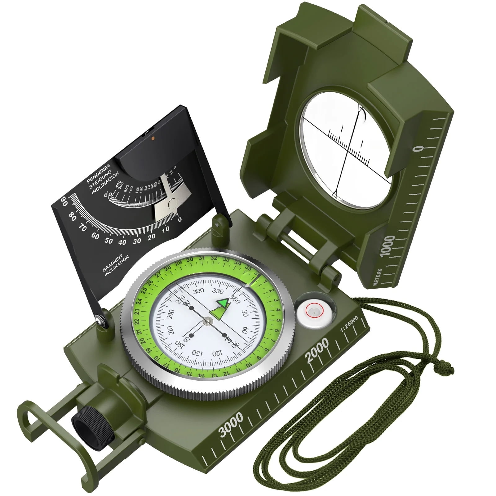 Multifunctional Military Sighting Navigation Compass with Inclinometer ...