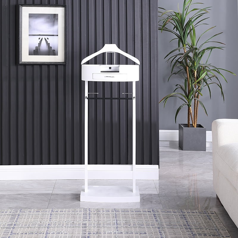 Multifunctional Mute Valet Stand with Trouser Rail Clothes Rack with ...