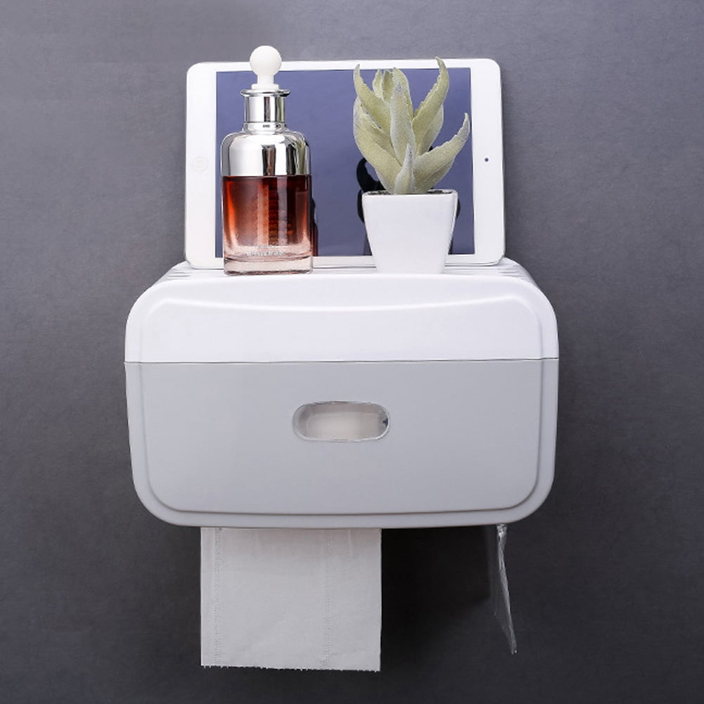 Multifunctional Nail-Free Wall Hanging Waterproof Rack Tissue Box ...
