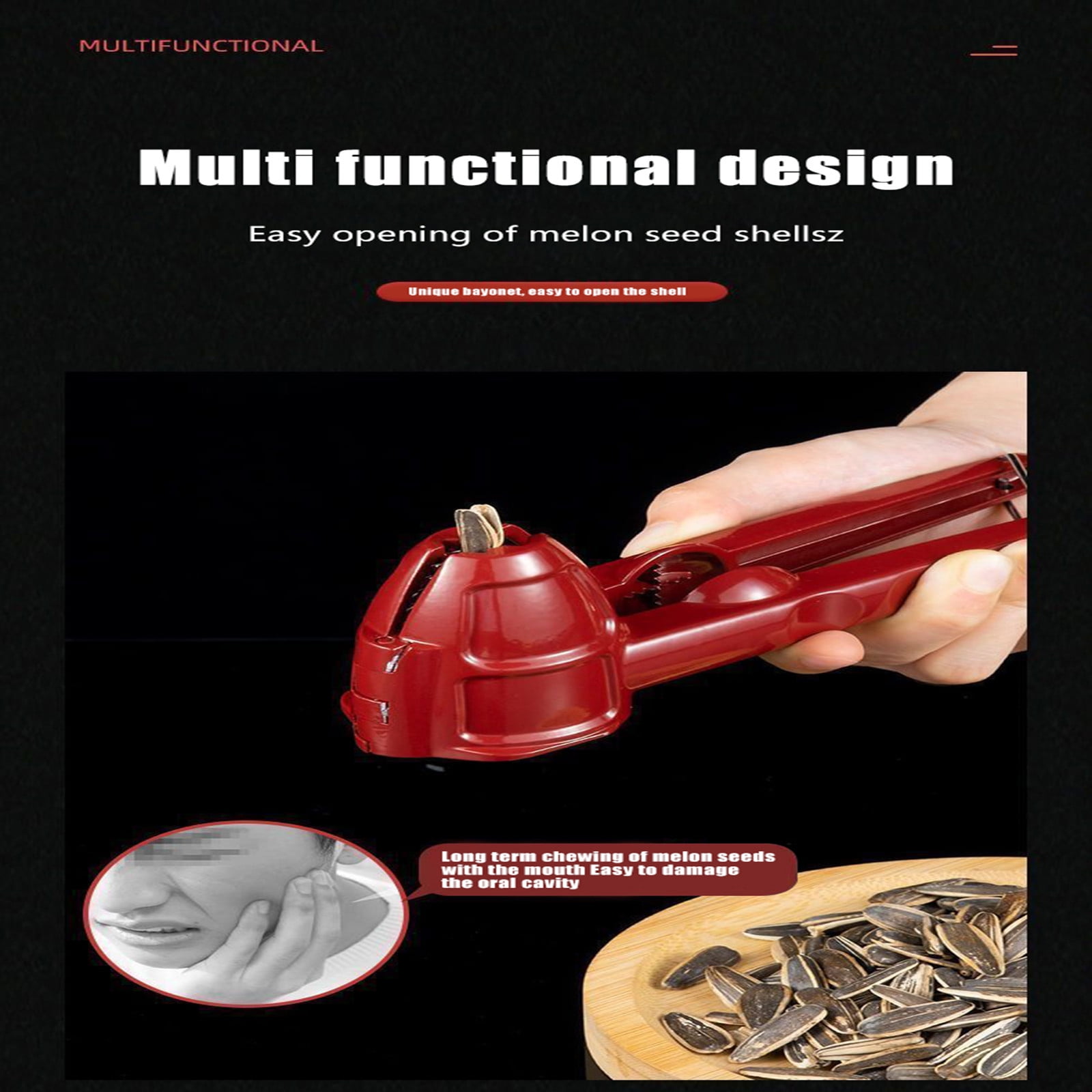 Multifunctional Nut Cracker Tool Sunflower Seed Peeler Splitter Sheller ...