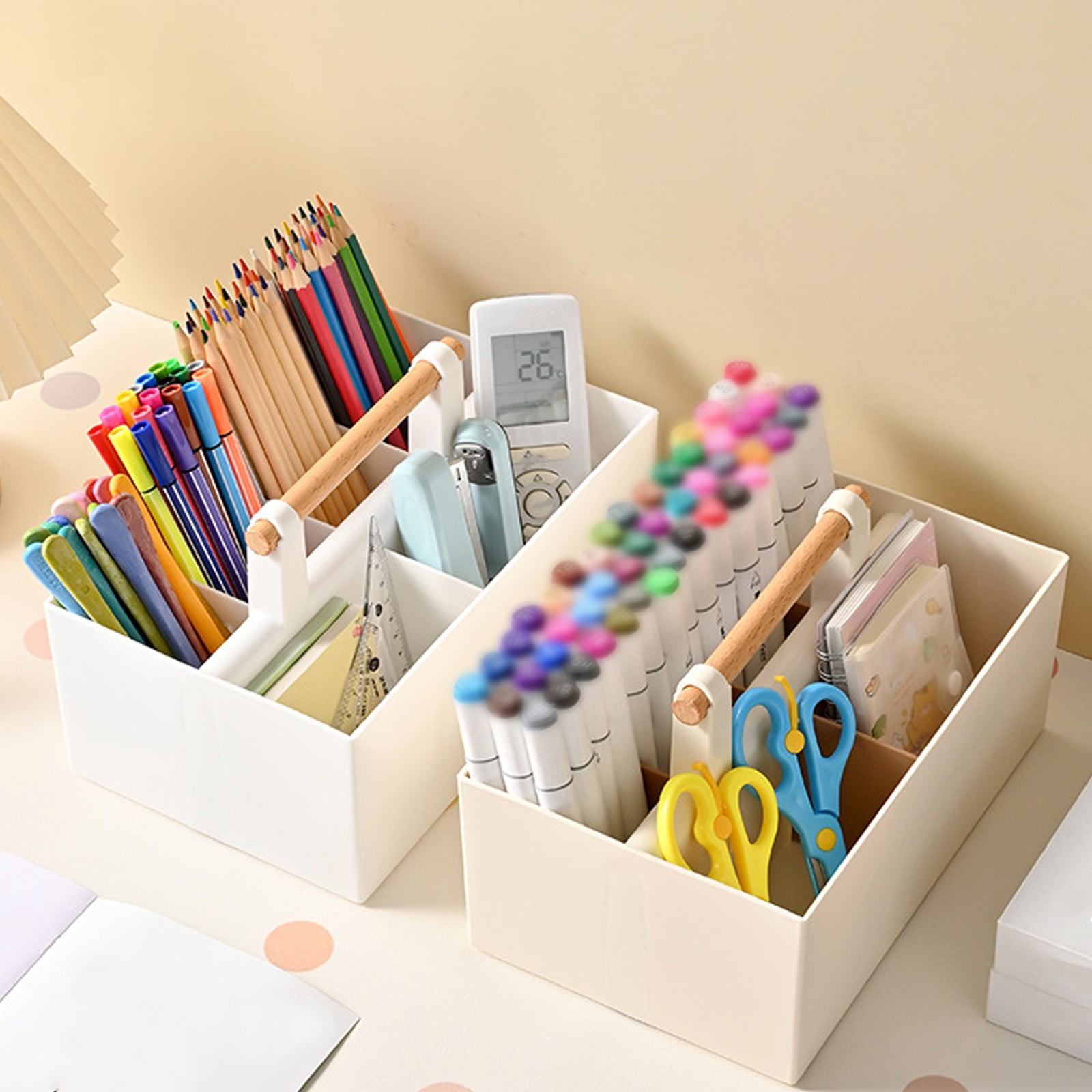 Multifunctional Office Pen Holder Desk Organizer, Stationery Storage ...