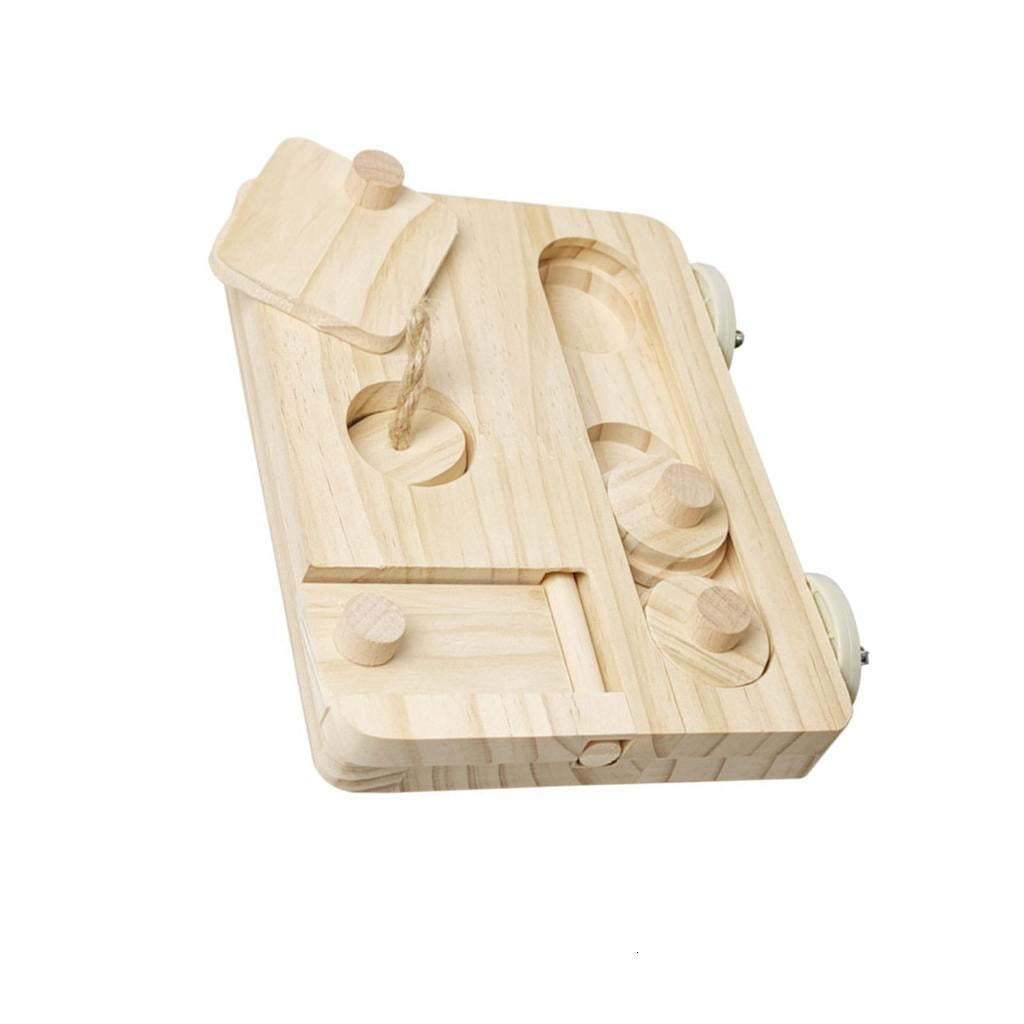 Multifunctional Parrots Play Stand With Sliding Puzzle Block Wooden ...