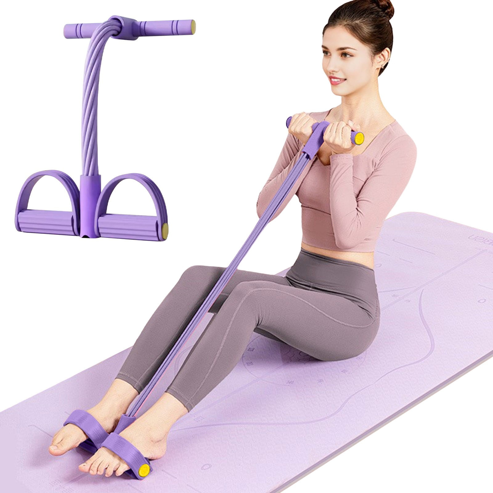 Multifunctional Pedal Resistance Band with Handle,4/6/8 Tubes for All ...