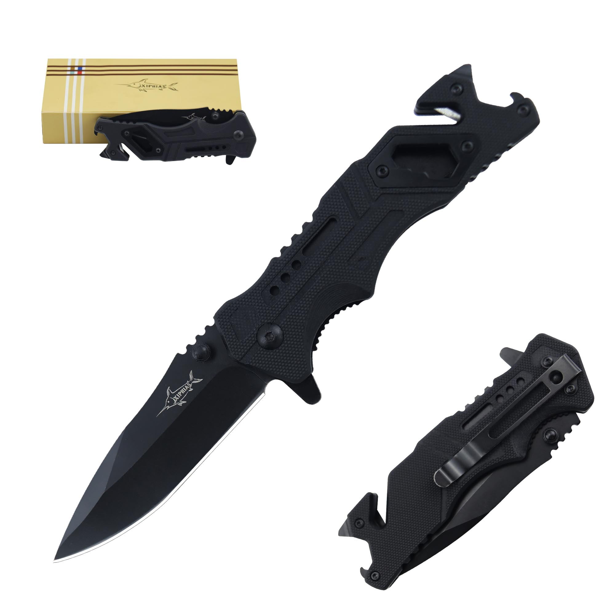 Multifunctional Pocket Folding Knife - 7.9" Total - XSR235B - Walmart.com