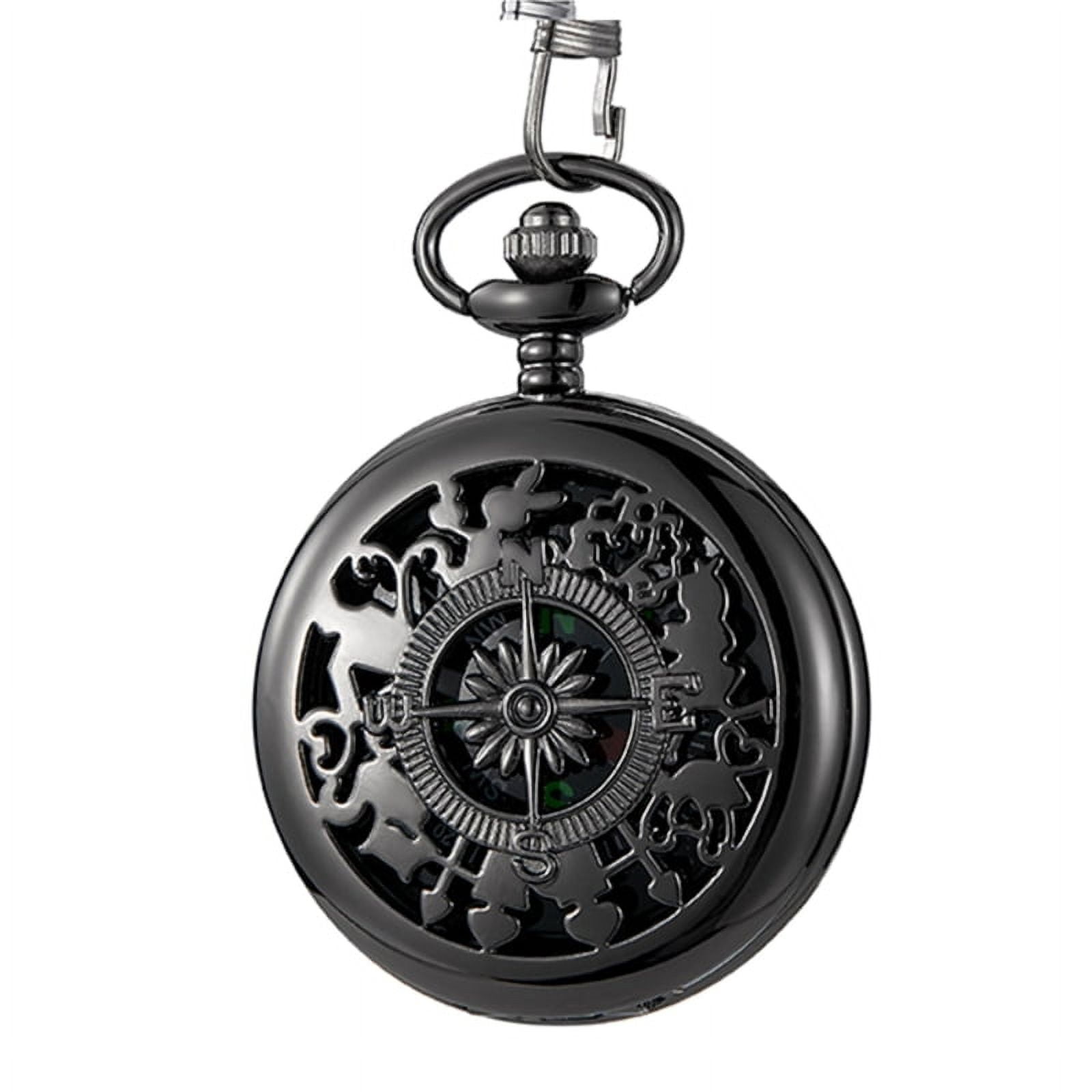 Multifunctional Pocket Watch Flip Open Survival Compass for Men Retro ...