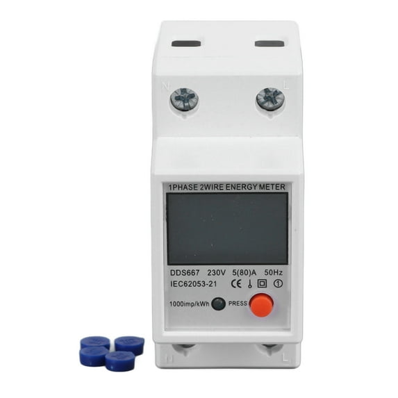 Multifunctional Power Meter 1 Phase LCD Display Energy Monitor 200‑250V ...