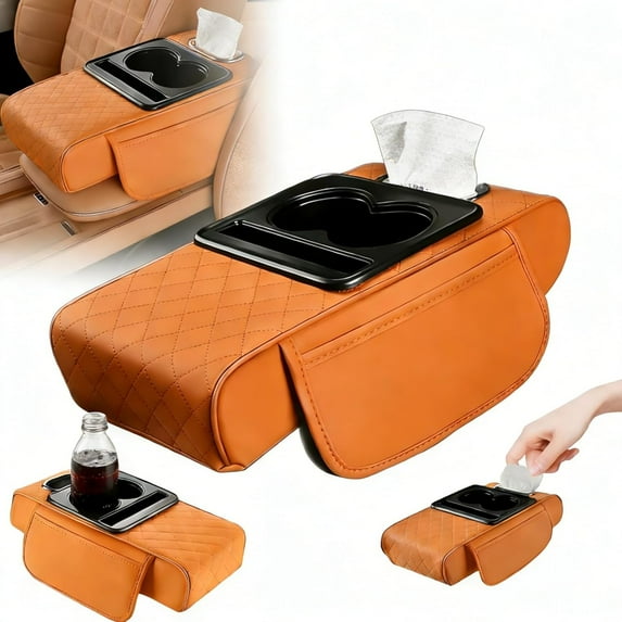 Multifunctional Pu Leather Car Armrest Box Mat,2026 New 5-in-1 ...