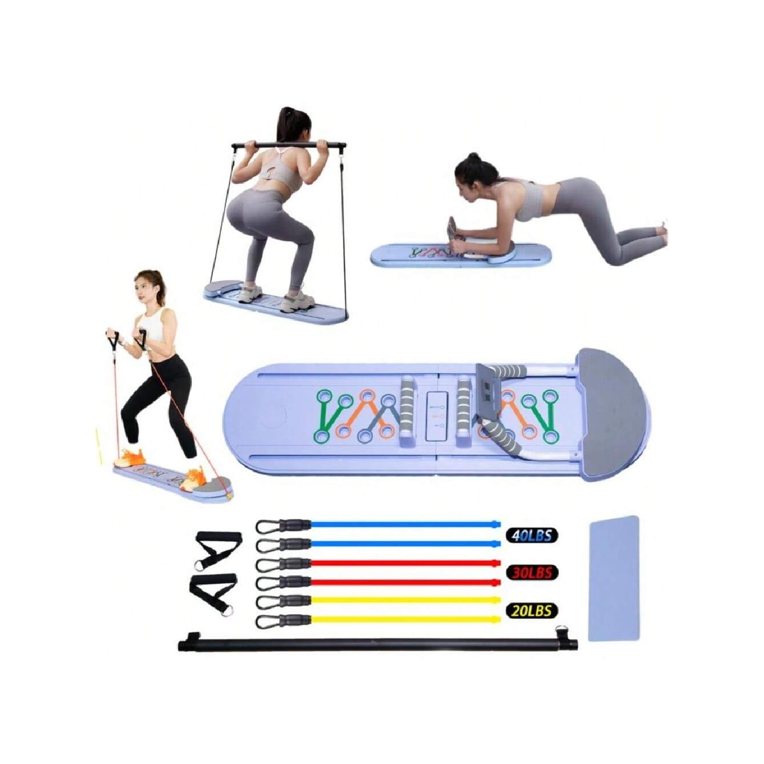 Multifunctional Push Up Board & Abs Training With Pilates Resistance ...