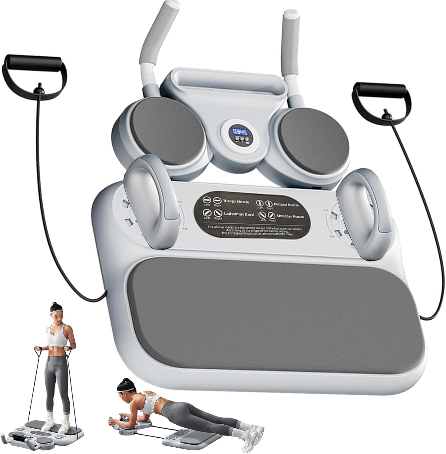 Multifunctional Push-up Board with Resistance Bands and Time Counter ...