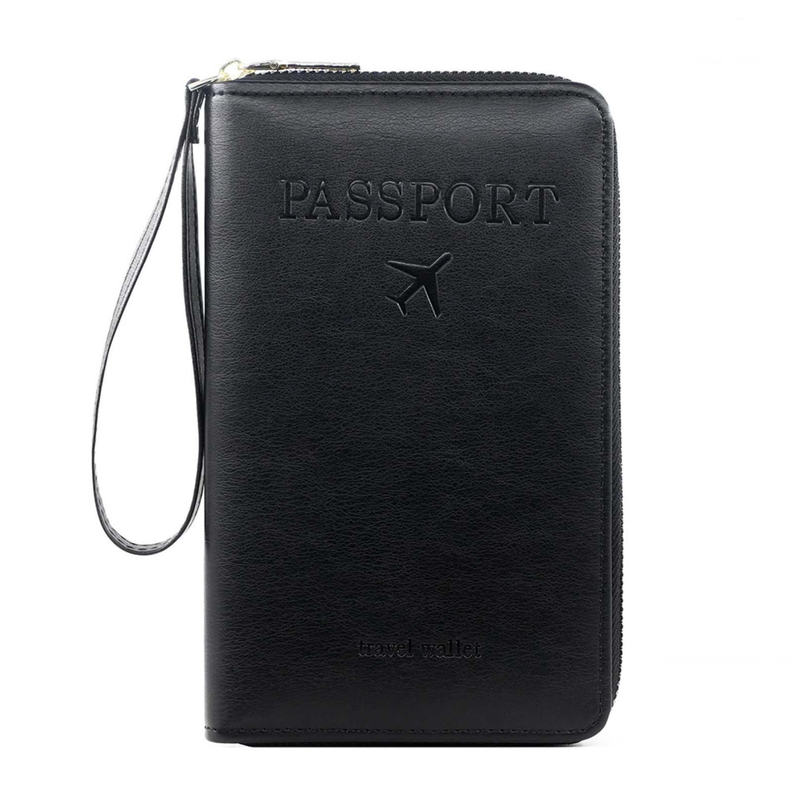 Multifunctional RFID Passport Wallet with Phone Holder, Secure Travel ...