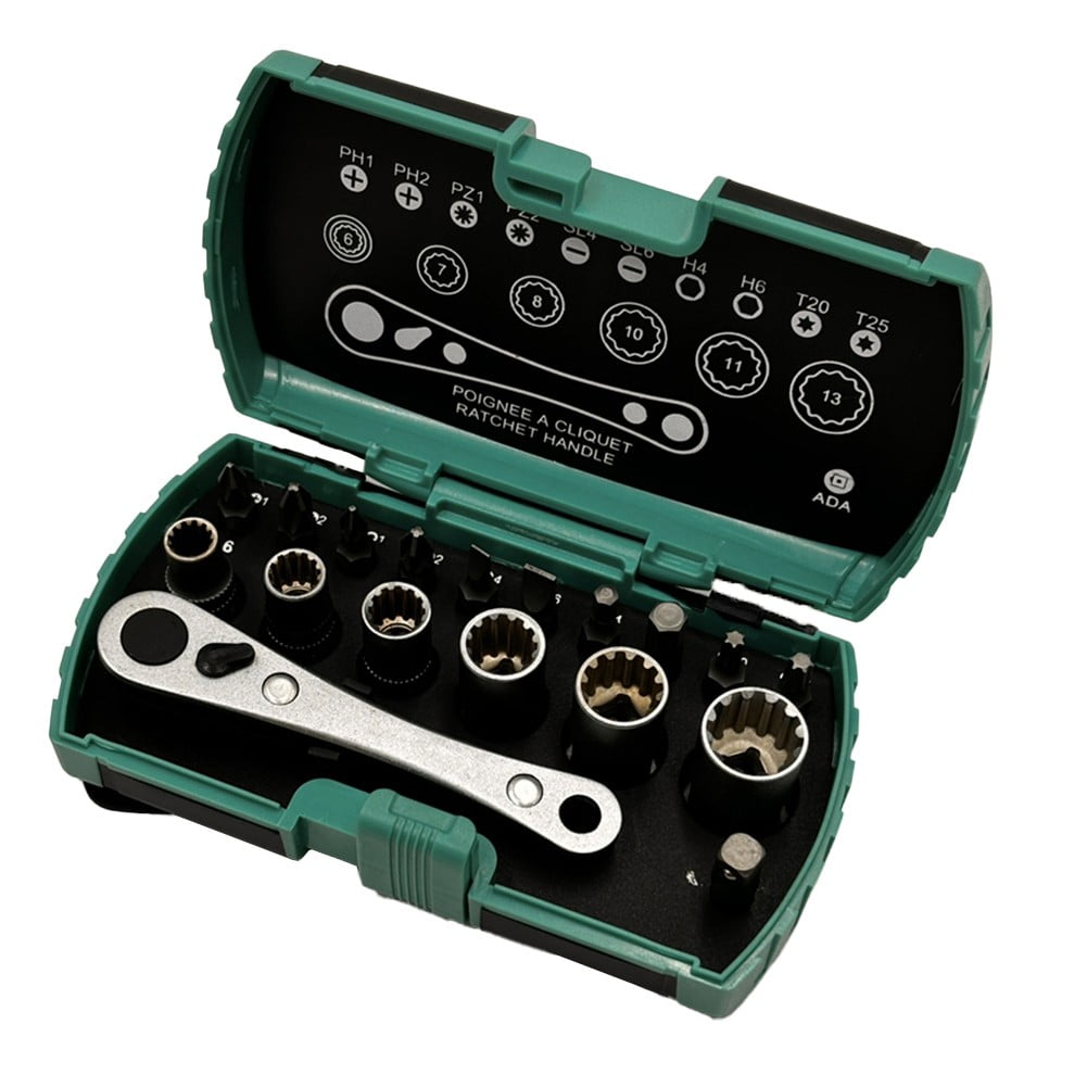 Multifunctional Ratchet Wrench Screwdriver Socket Batch Head PH1 PH2 ...