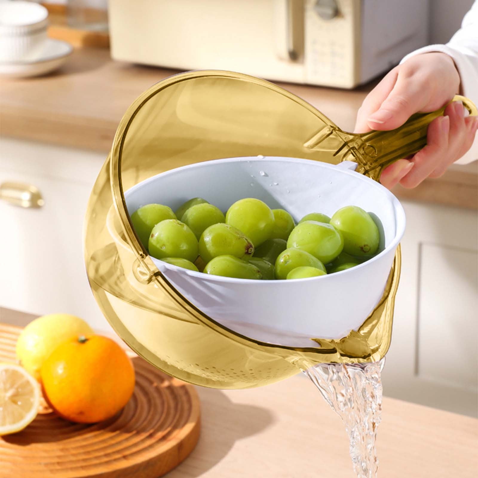 Multifunctional Rice Washer Basket | Kitchen Draining Sieve with ...