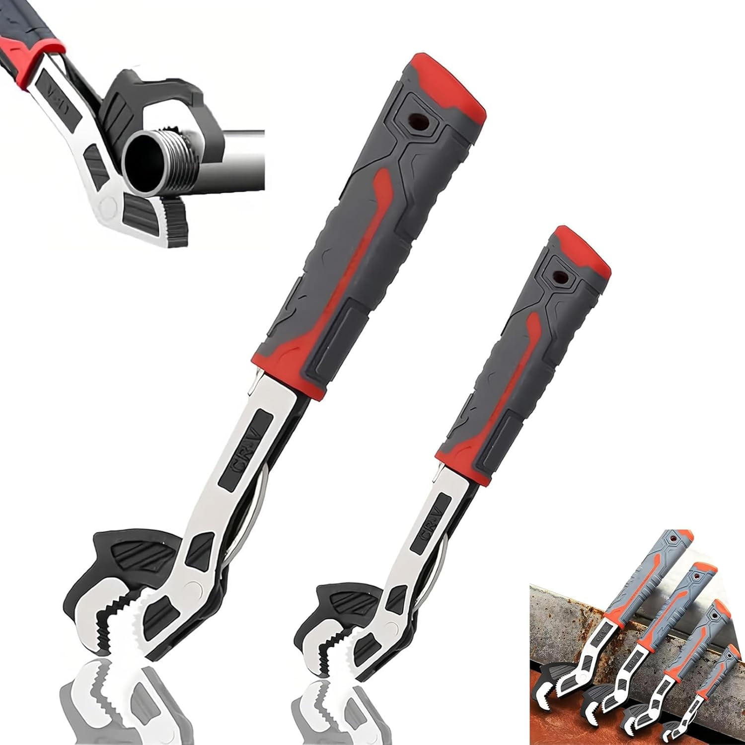 Multifunctional Self-Adjusting Wrench Set - Quick Locking Pipe Vise ...