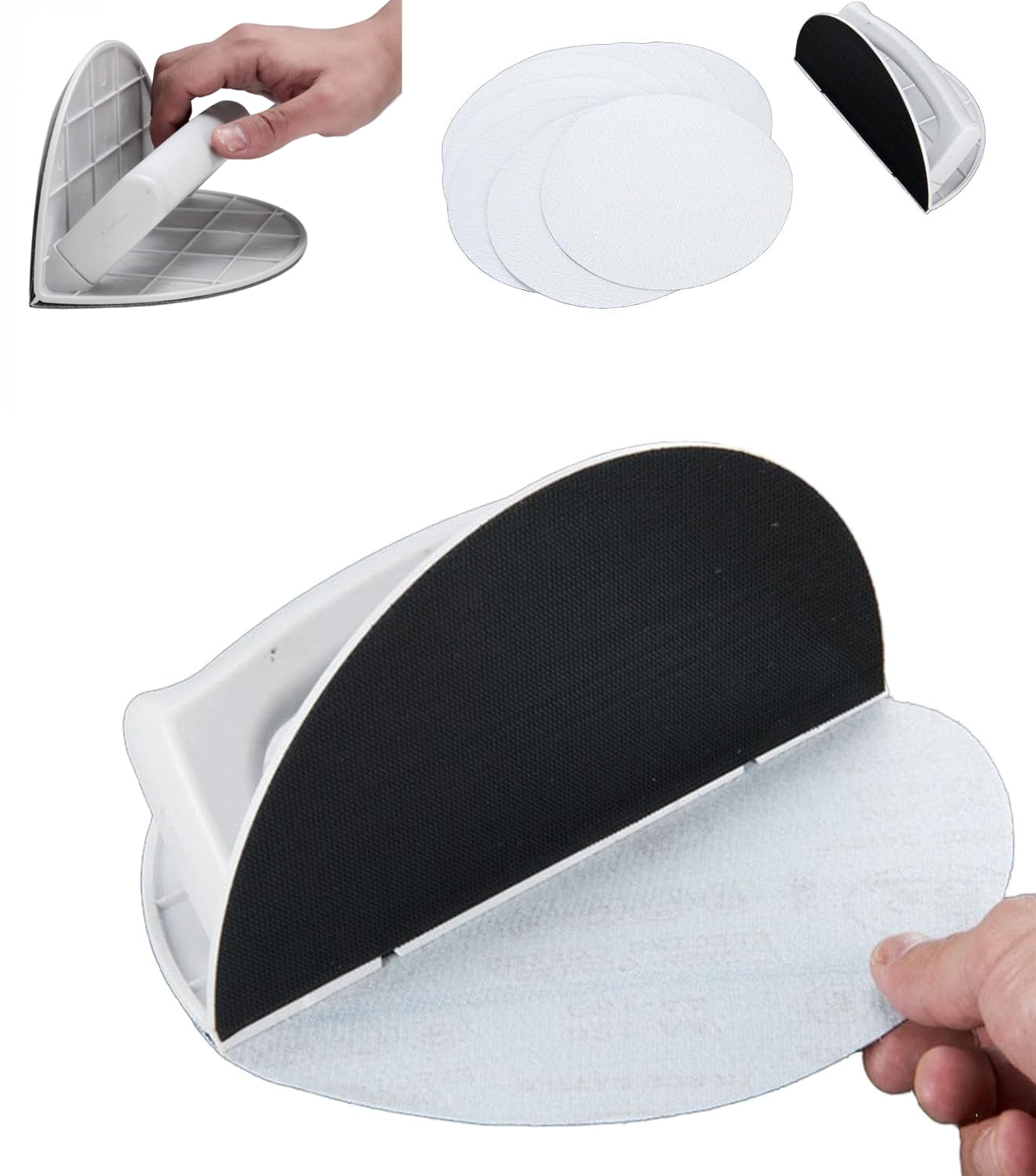 Multifunctional Semi-Circular Angle Sanding Sandpaper Tool,Self ...