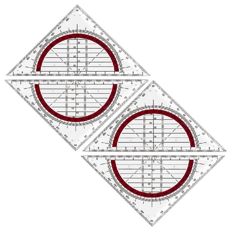 Multifunctional Set Square Math Protractor Geometry Measuring Tool Set ...