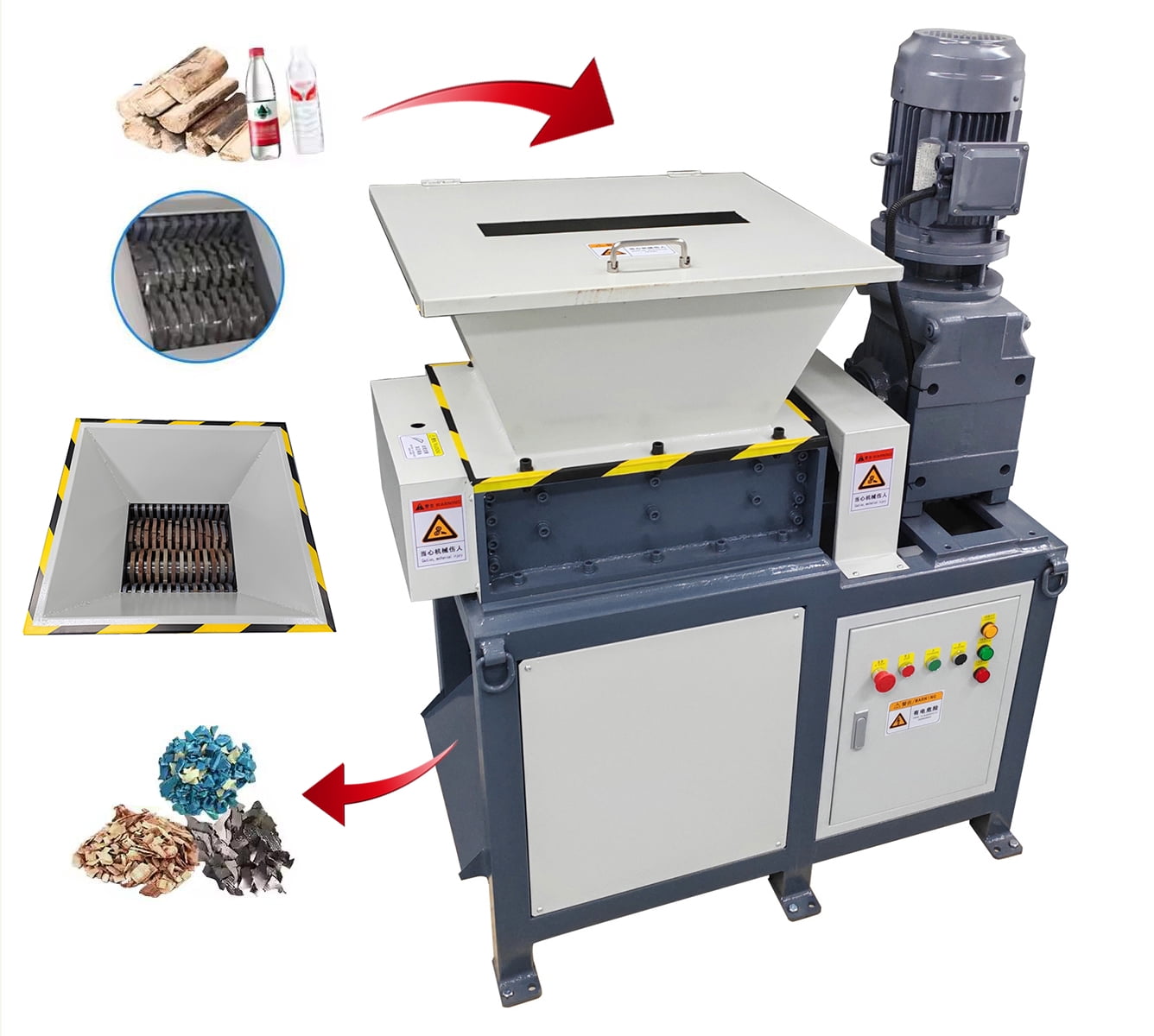 Multifunctional Shredder Machine Plastic Waste Wood Grinder Crusher ...