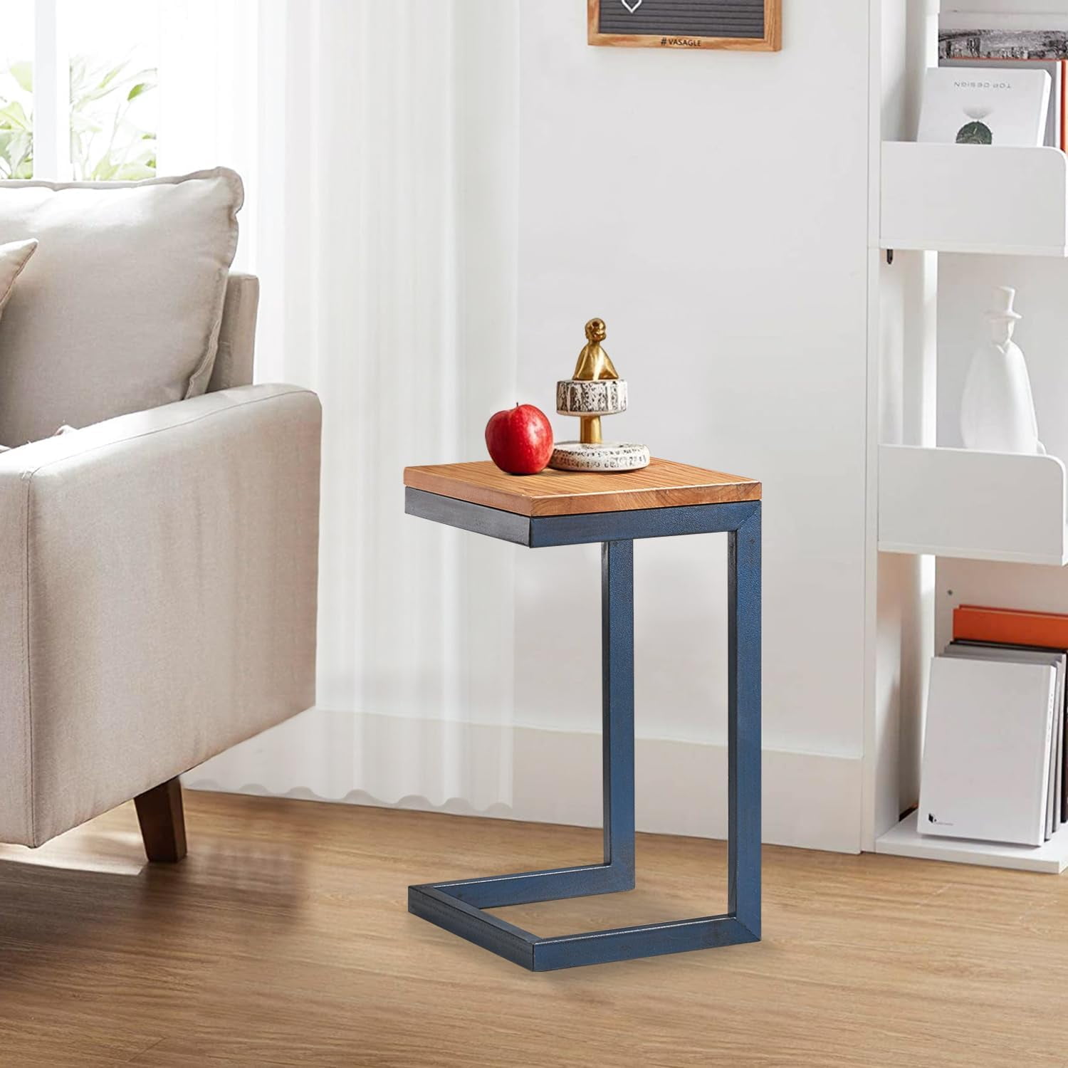 Multifunctional Small Decorative Table, 19 Inch Tall Rectangular C Side ...