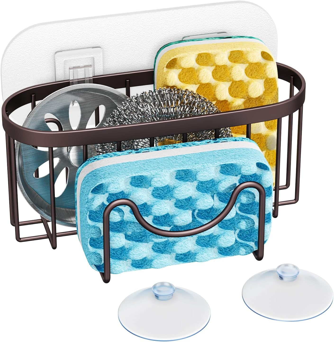 Multifunctional Sponge Holder for Kitchen Sink with Unique M-Shaped, 2 ...