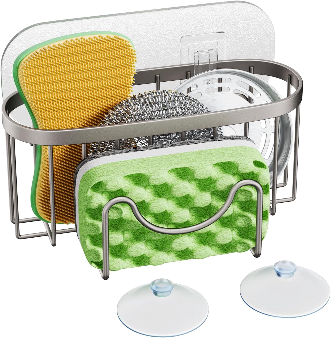 Multifunctional Sponge Holder, Unique M Shape, 2 Installation Methods ...