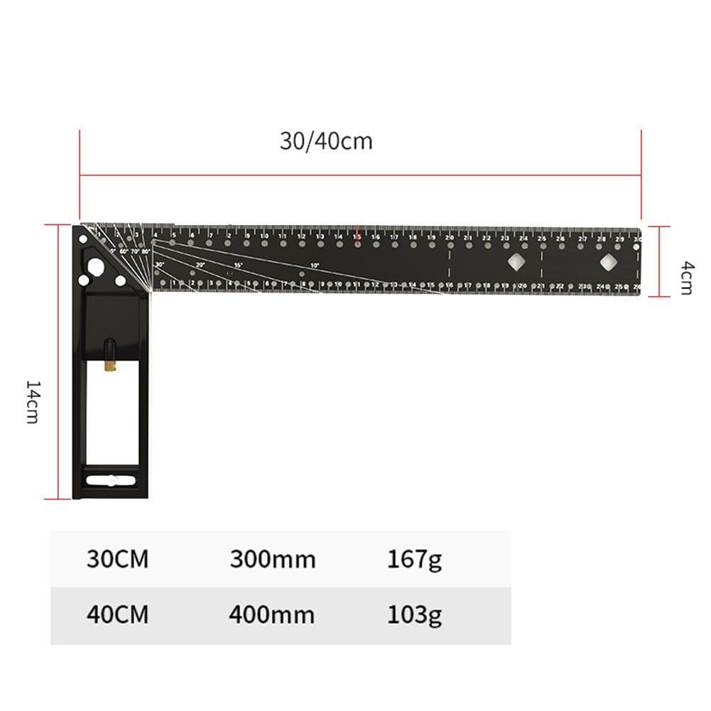 Multifunctional Square Ruler 90-Degree Carpentry Positioning Marking ...