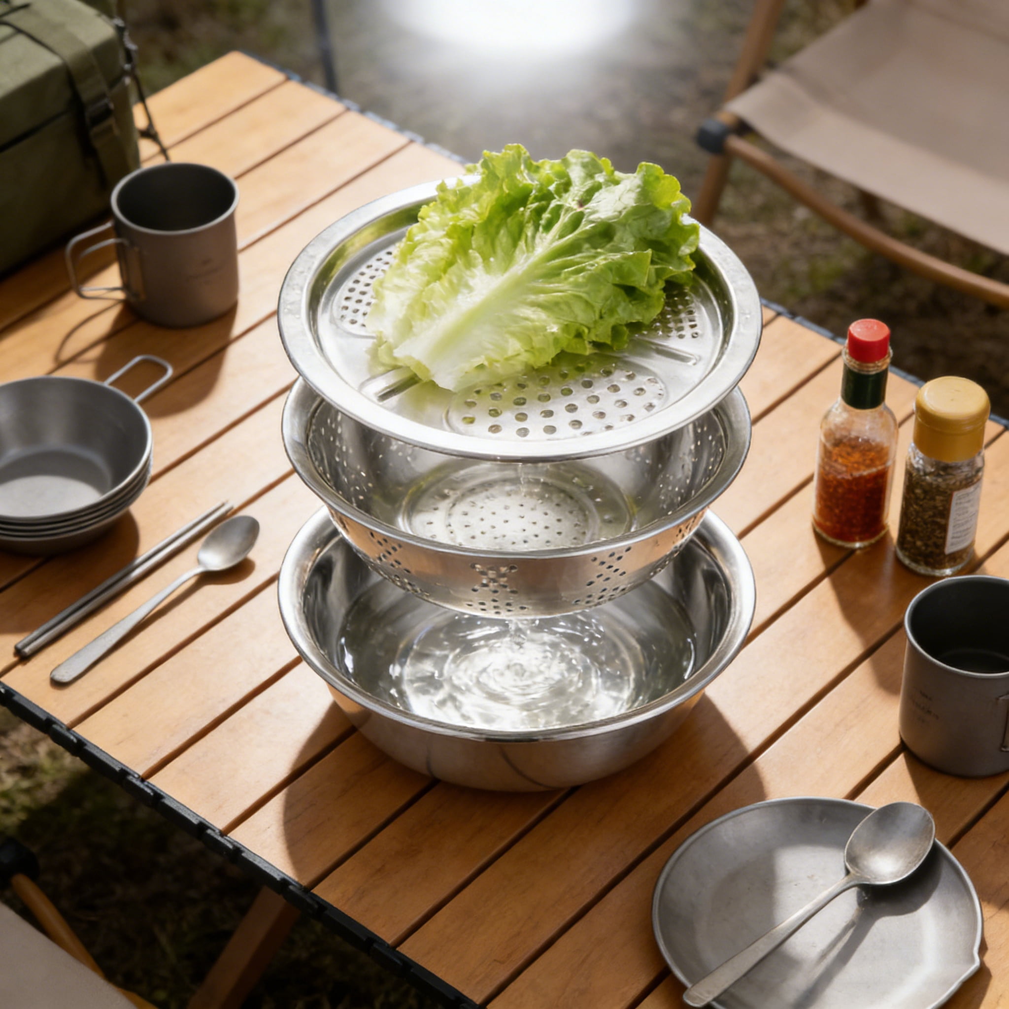 Multifunctional Stainless Steel Basin Complete with Grater and Drainage ...