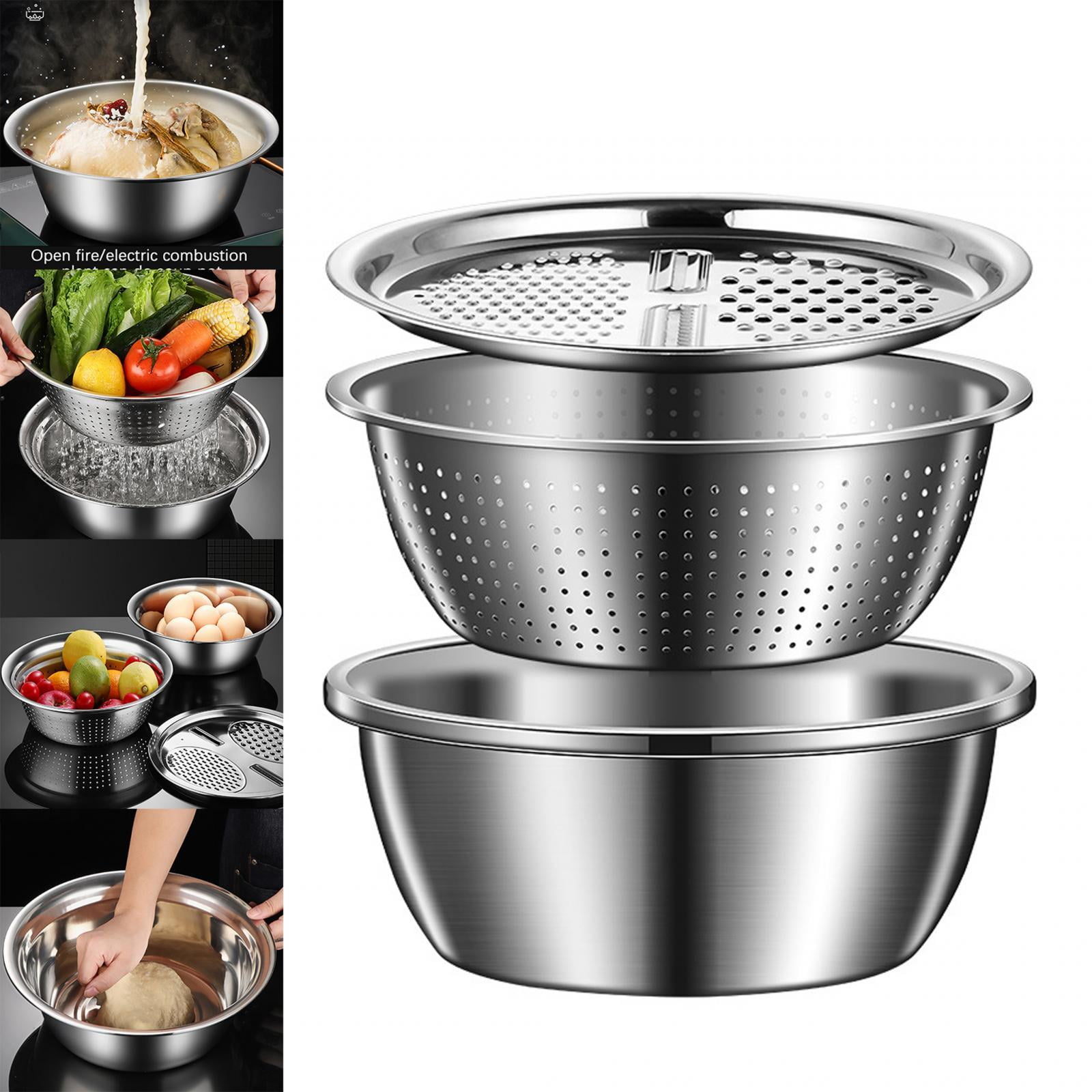 Multifunctional Stainless Steel Grater Basin Drain Basket Portable ...