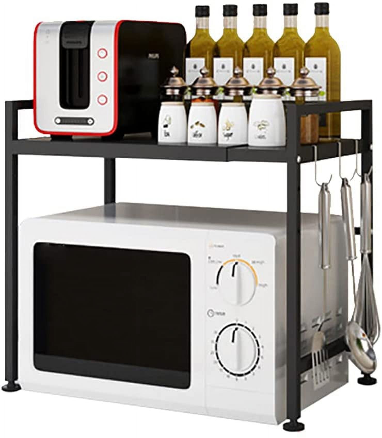 CNCEST Multifunctional Expandable Microwave Oven Rack, Stainless Steel ...