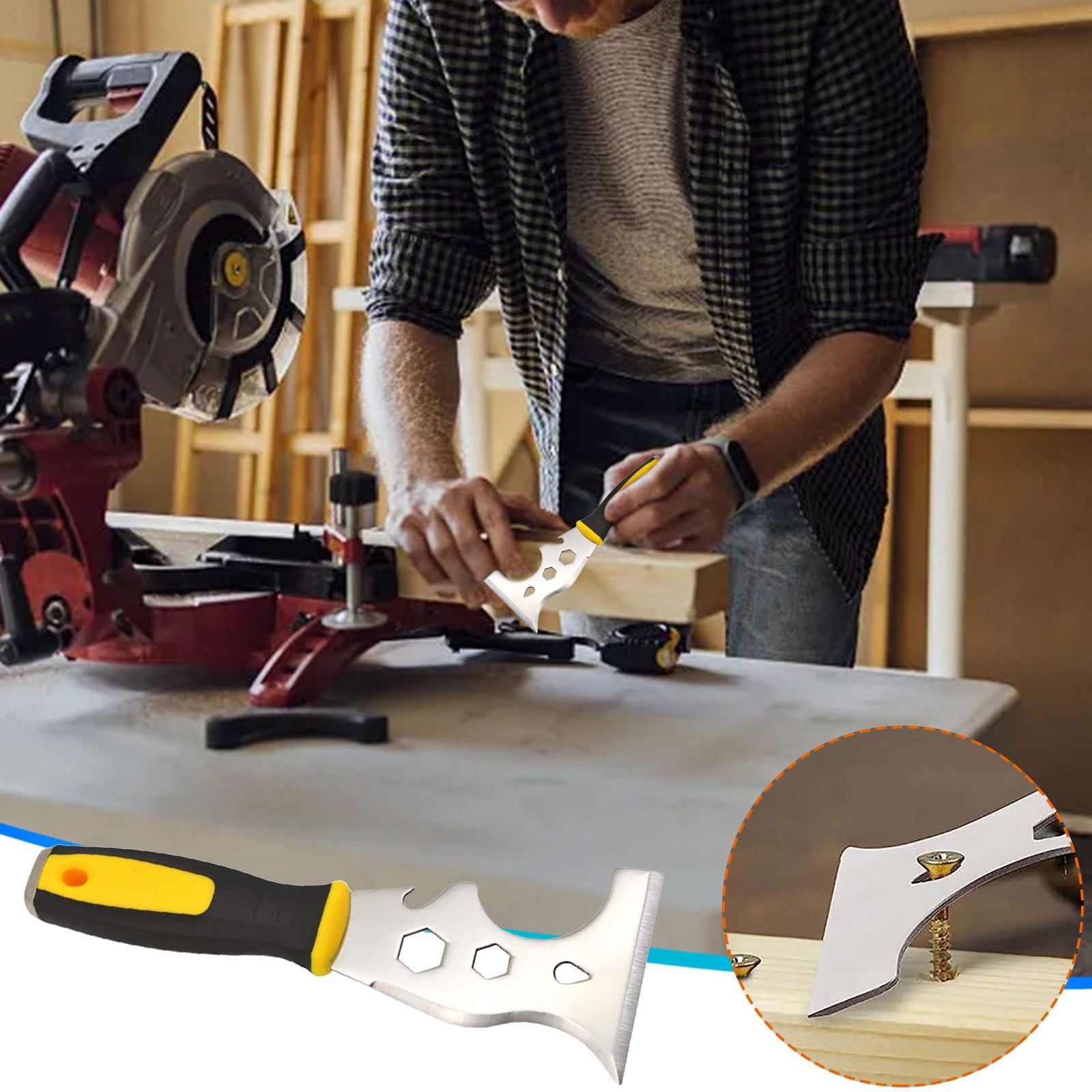 Multifunctional Stainless Steel Scraper Knife | 12-in-1 Painter’s ...