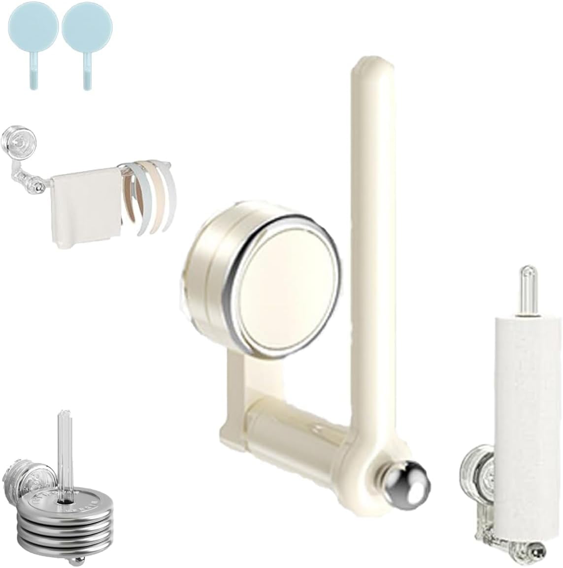 Multifunctional Sucker Hanging Rod, Adjustable Suction Cup Paper Towel ...