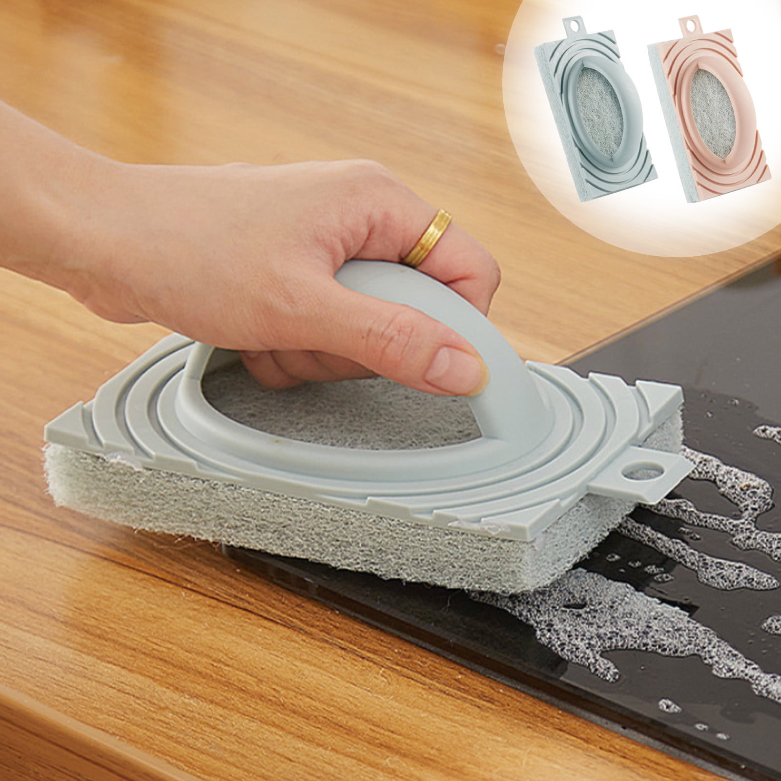 Multifunctional Tile Bathroom Brush, Heavy-Duty Handle, Enlarged ...