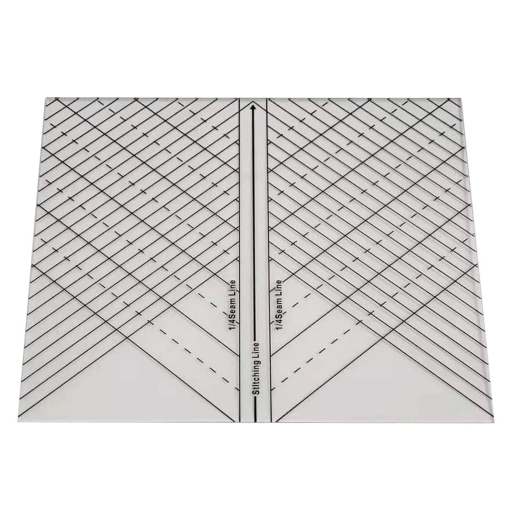 Multifunctional Transparent Sew Straight Ruler Quilting Stencil Ruler ...