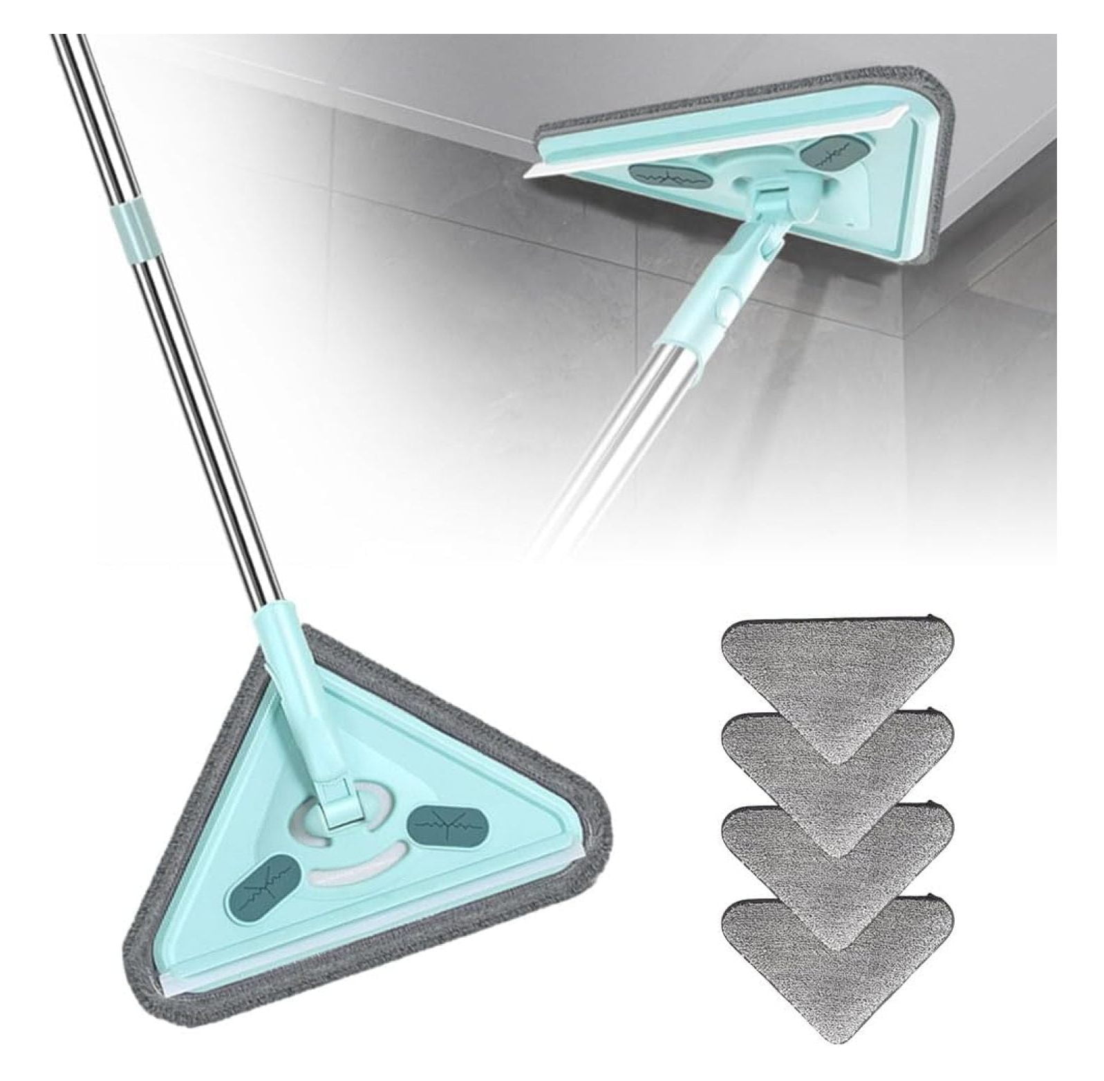 Multifunctional Triangle Mop, 2024 New 360° Rotatable Adjustable ...