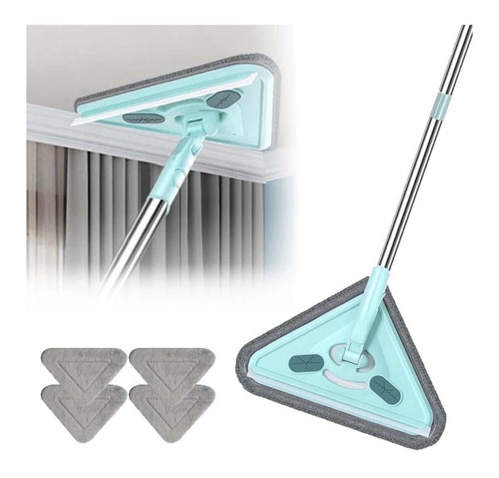 Multifunctional Triangle Mop, 2024 Upgraded Wall Mop with Long Handle ... Multifunctional Triangle Mop, 2024 Upgraded Wall Mop with Long Handle ...