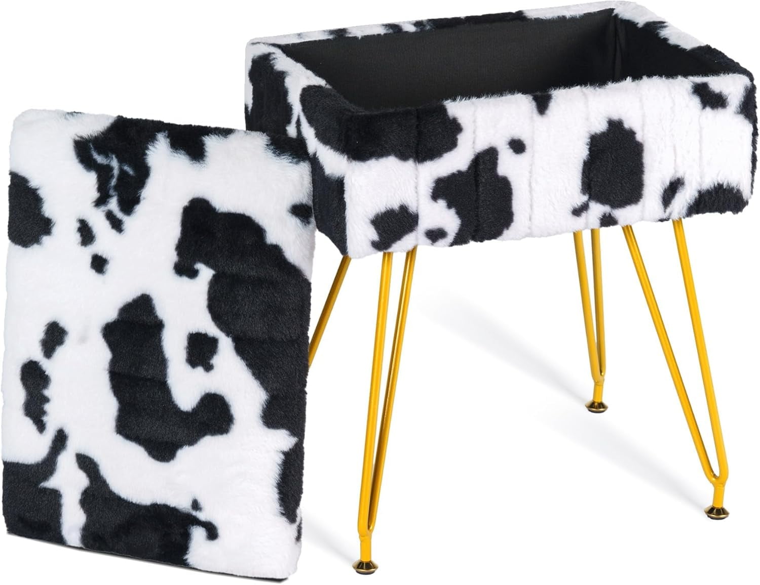 Multifunctional Vanity Stool Chair for Vanity, Padded Seat, Storage ...