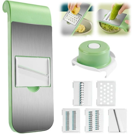 Multifunctional Vegetable Chopper & Mandoline Slicer, Stainless Steel ...