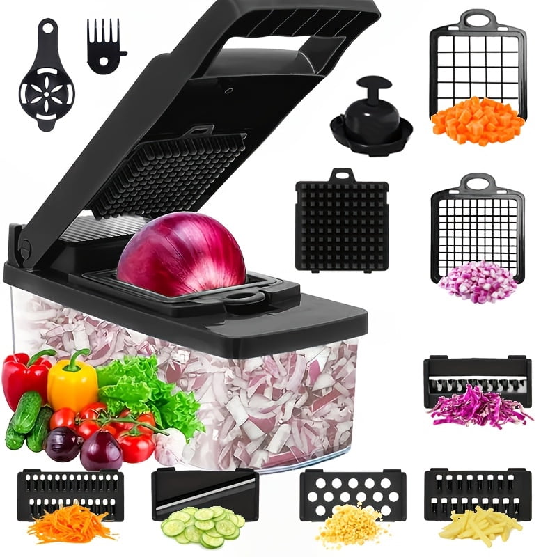 Multifunctional Vegetable Chopper Slicer Shredder Grater, Multi-Blade ...