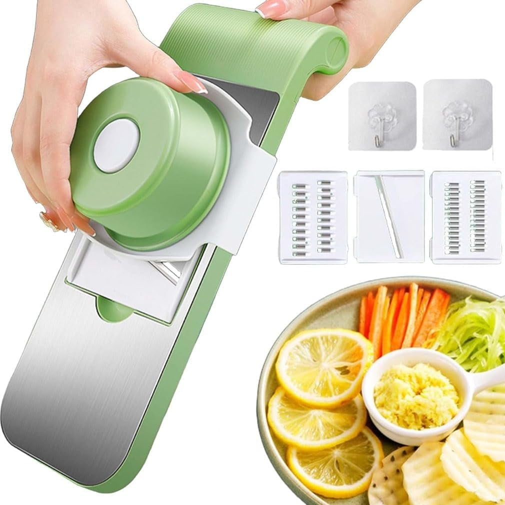 Multifunctional Vegetable Cutter, 6 Blades Stainless Steel Shredder ...