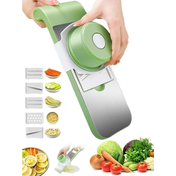 Multifunctional Vegetable Cutter | Portable 5 in 1 Mandoline Slicer ...