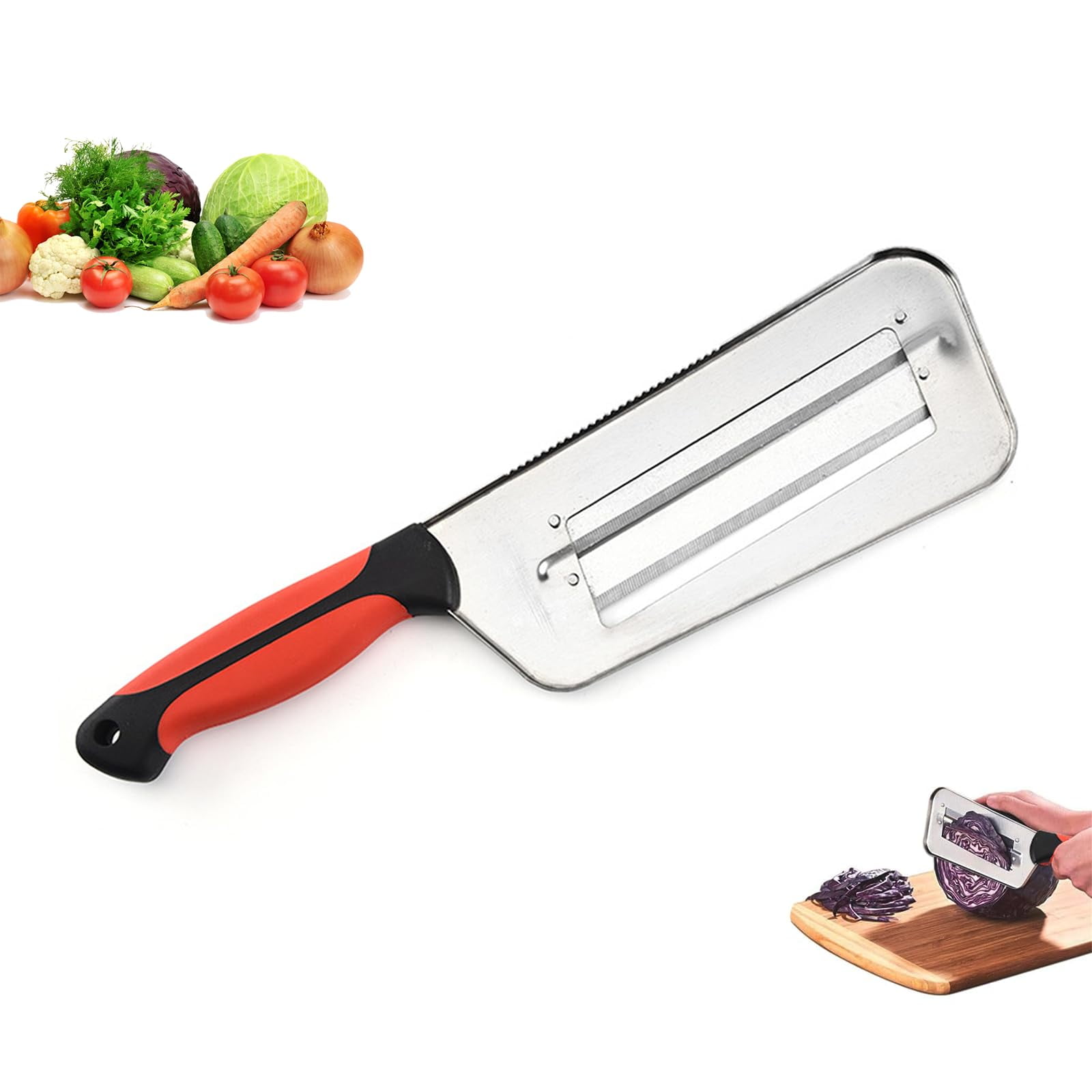 Multifunctional Vegetable Cutter, Stainless Steel Dual Blade Julienne ...