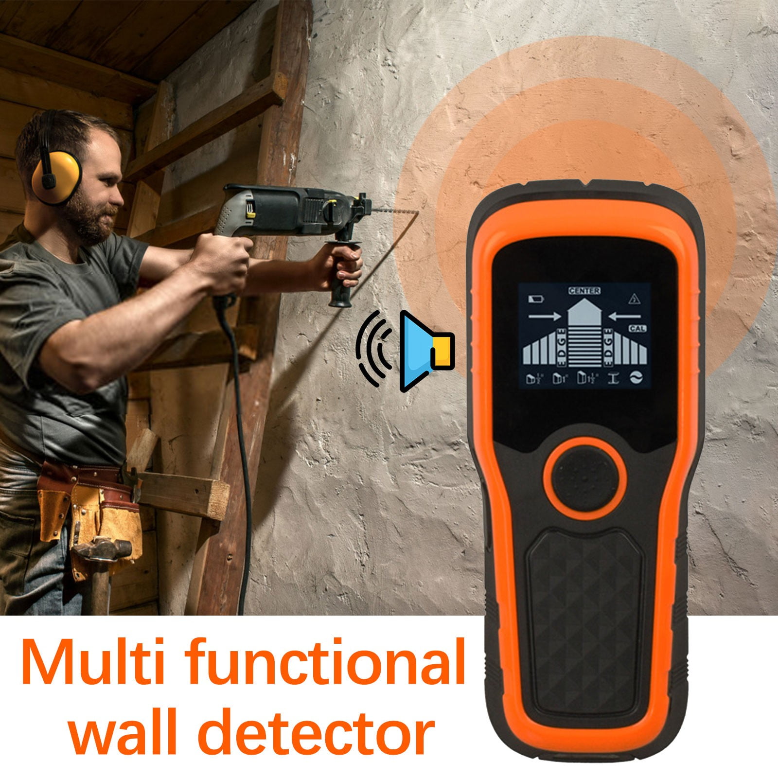 Multifunctional Wall Detector Five-in-One | Metal Wood Stud Live Wire ...