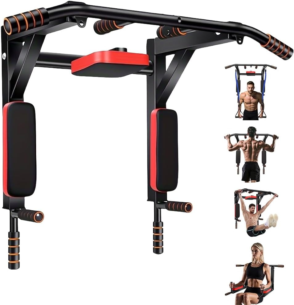 Multifunctional Wall-Mounted Pull-Up Bar – Heavy-Duty Indoor Horizontal ...
