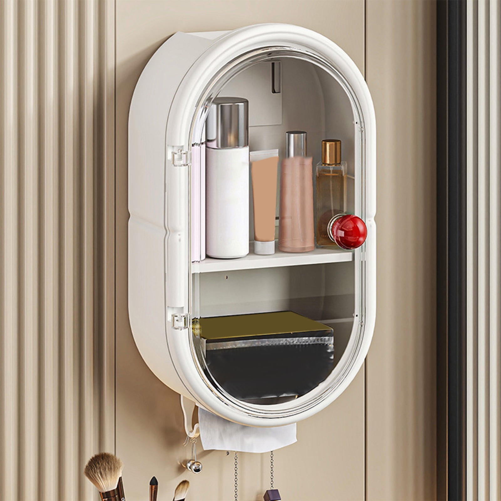 Multifunctional Wall Mounted Storage Rack, Magnetic No-Drill Organizer ...