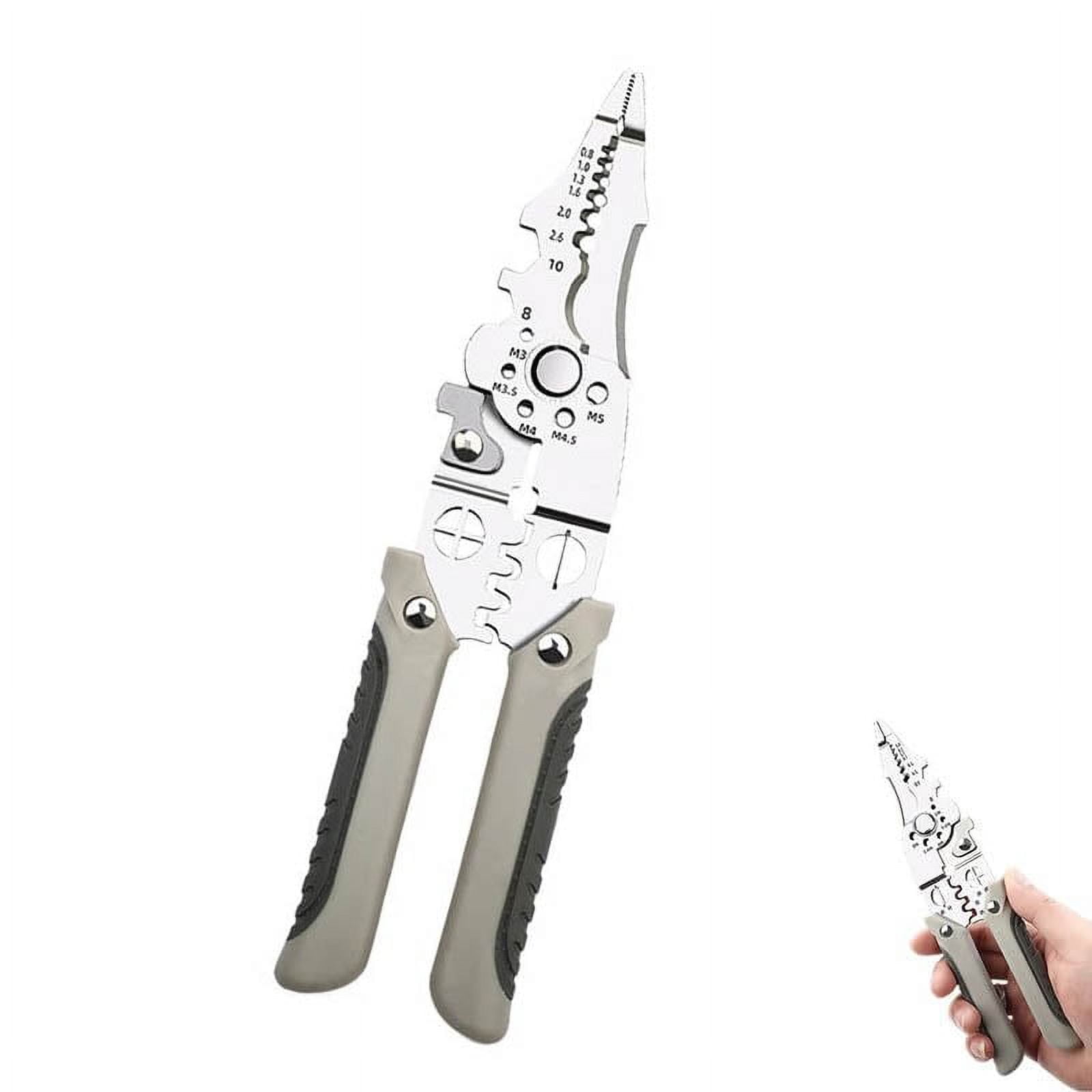 Multifunctional Wire Stripper Crimper Cable Cutter Pliers, Professional ...